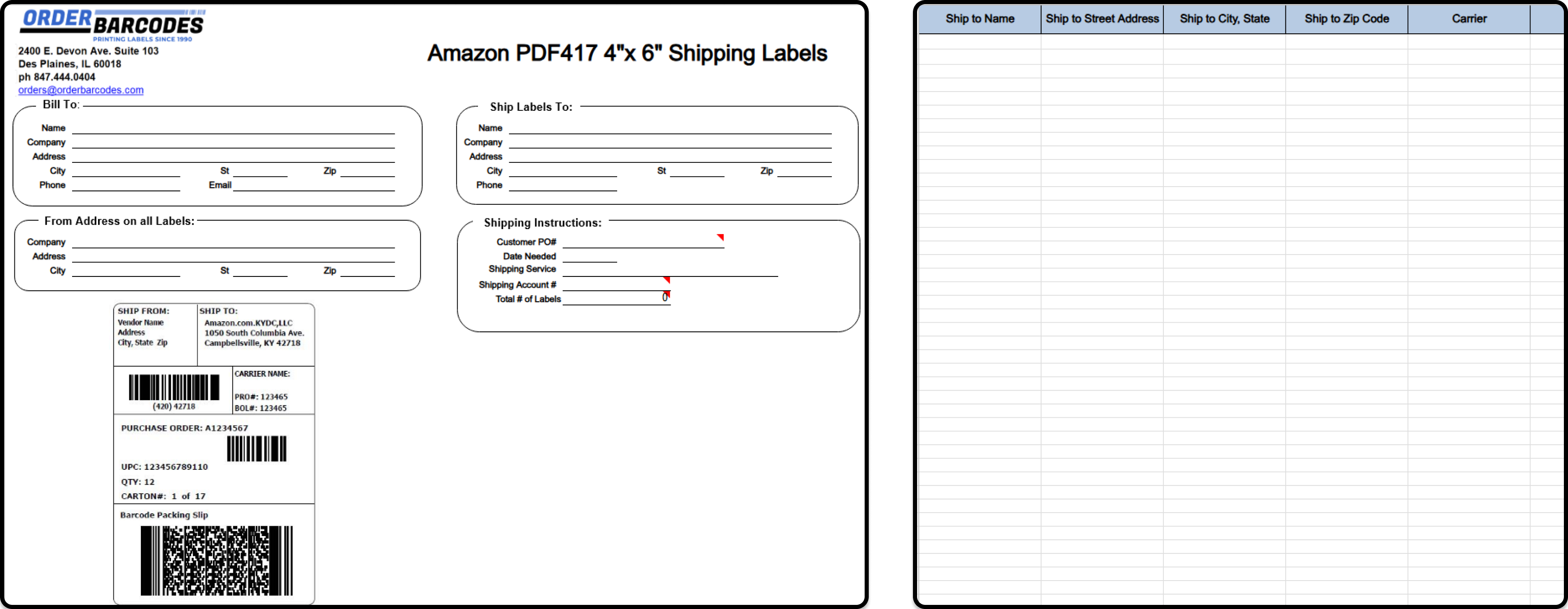 Order Printed Barcodes Online - Amazon FNSKU